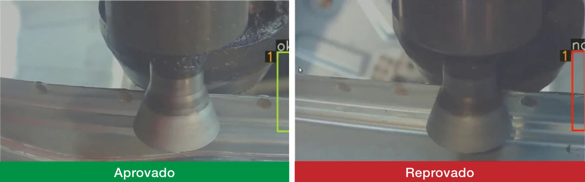 Inspeção de rebarba de flange com Visão Computacional